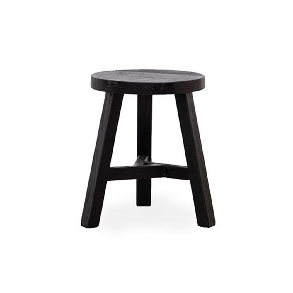Elm Round Stool - Black – Thread Design