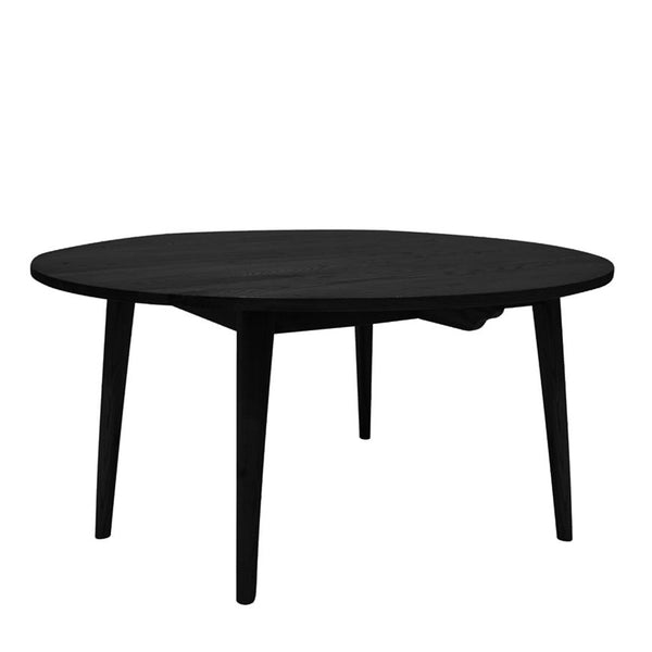 Vaasa Round Oak Dining Table - Black – Thread Design